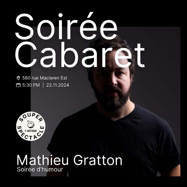 Mathieu Gratton - Humour - Carrefour culturel Estacade - Salle ...